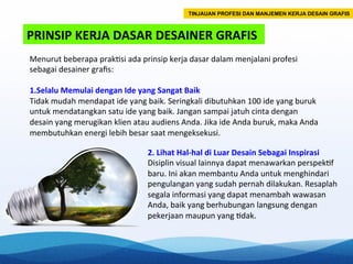 Tinjauan Profesi dan Manajemen Kerja Desain Grafis | PDF
