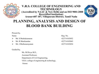 Design project of blood bank building | PDF