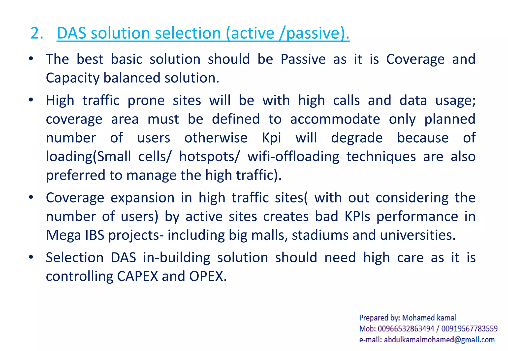 IBS Design recommendation for Efficient DAS | PDF