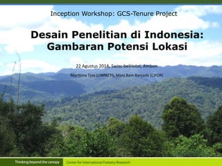 Desain Penelitian di Indonesia: Gambaran Potensi Lokasi | PPTX
