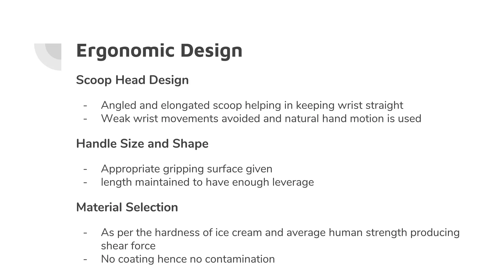 Design review of ice cream scoop | PPTX