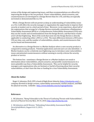 Design Reviews Versus Vulnerability Assessments for Physical Security | PDF