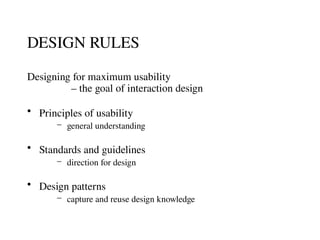 Design Rule lect07.ppt Human Computer Interaction | PPT