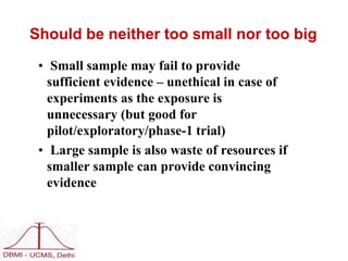 Designs and sample size in medical resarch | PPT