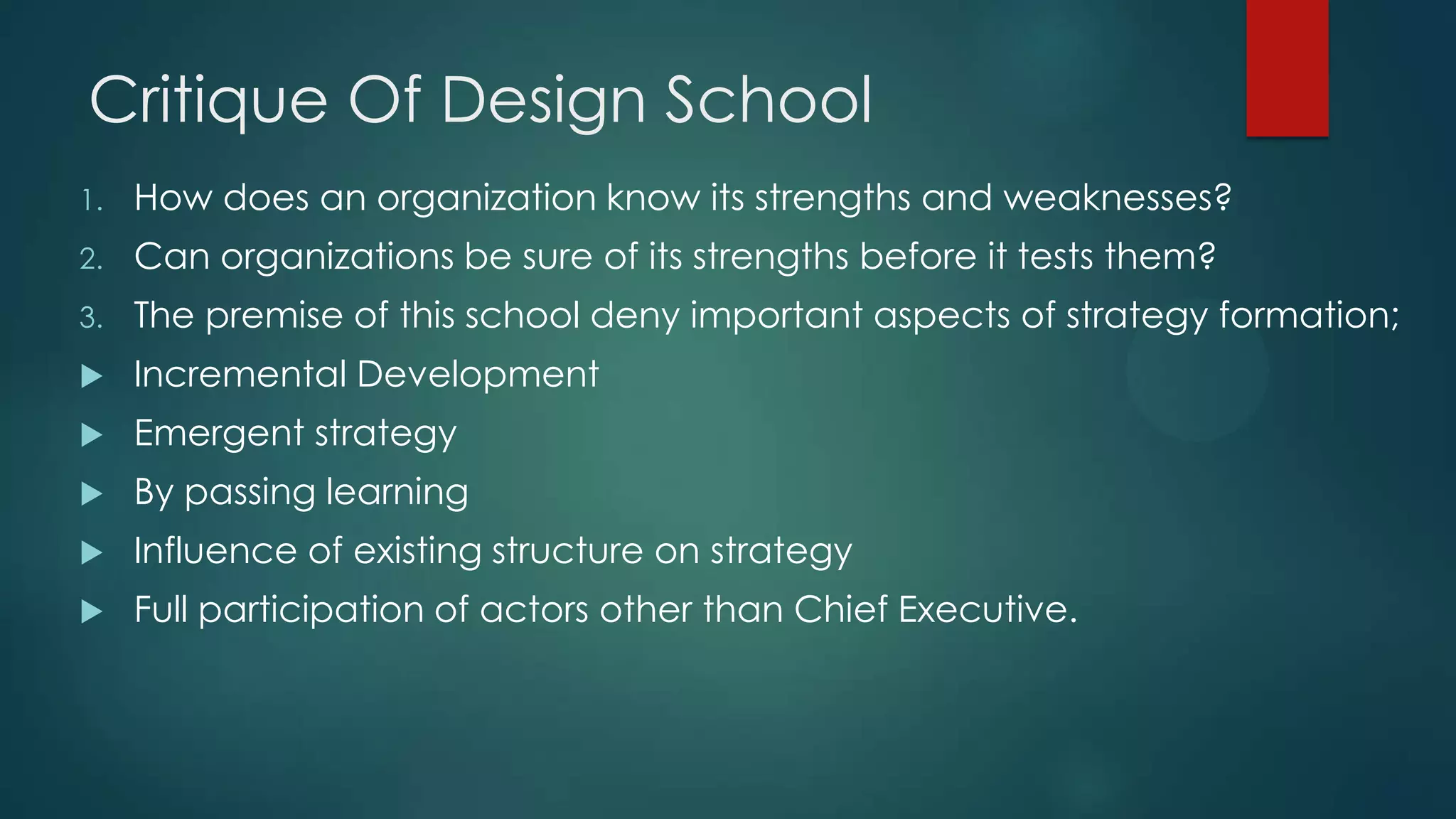 Design school of strategic management | PPT | Free Download