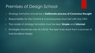 Design school of strategic management | PPT