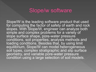 Design, seepage analysis and controls of waste dumps | PPTX