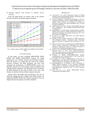 Design simulation and evaluation of siso miso mimo ofdm systems | PDF