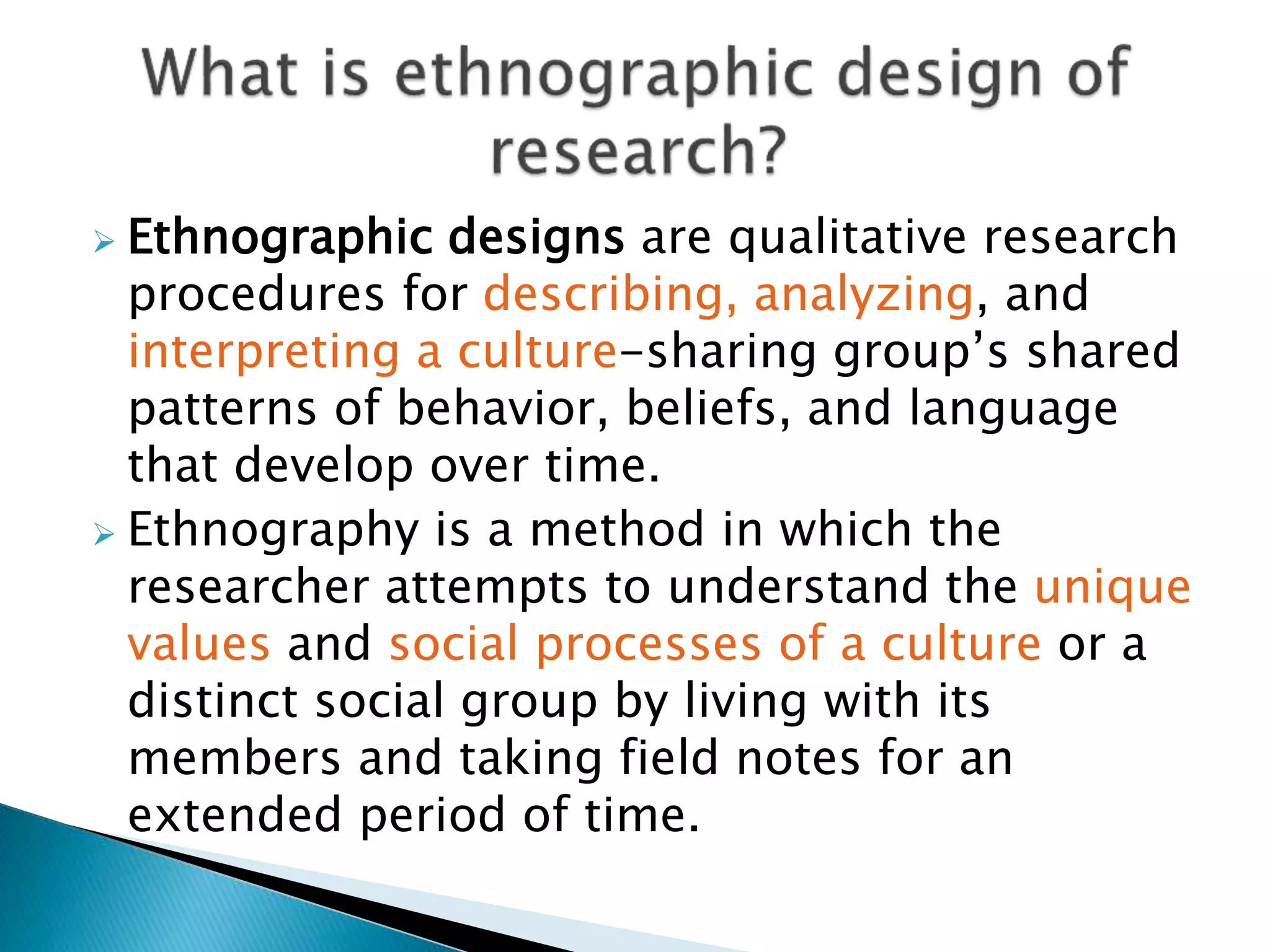 Designs in Qualitative Research | PPTX