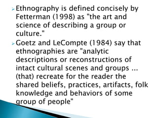 Designs in Qualitative Research | PPTX