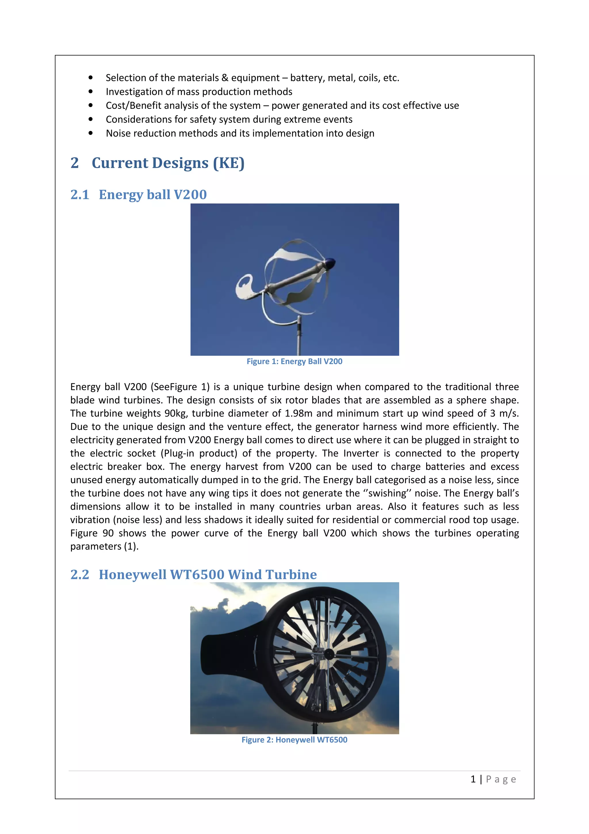 Design small scale wind turbine for home electricity generation | PDF
