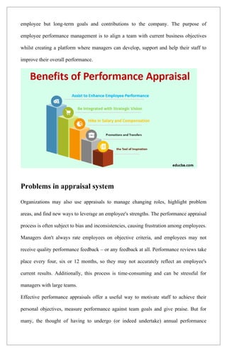 Effective Design of appraisal system | PDF