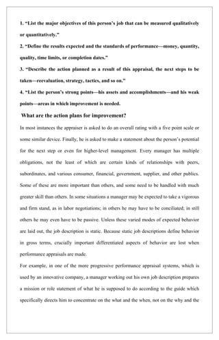 Effective Design of appraisal system | PDF