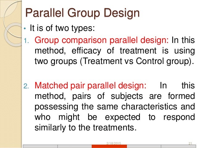 Designs of clinical trials