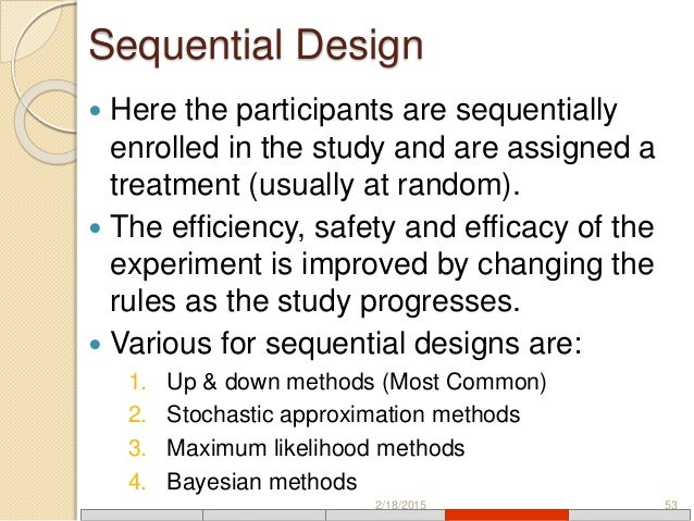 Designs of clinical trials