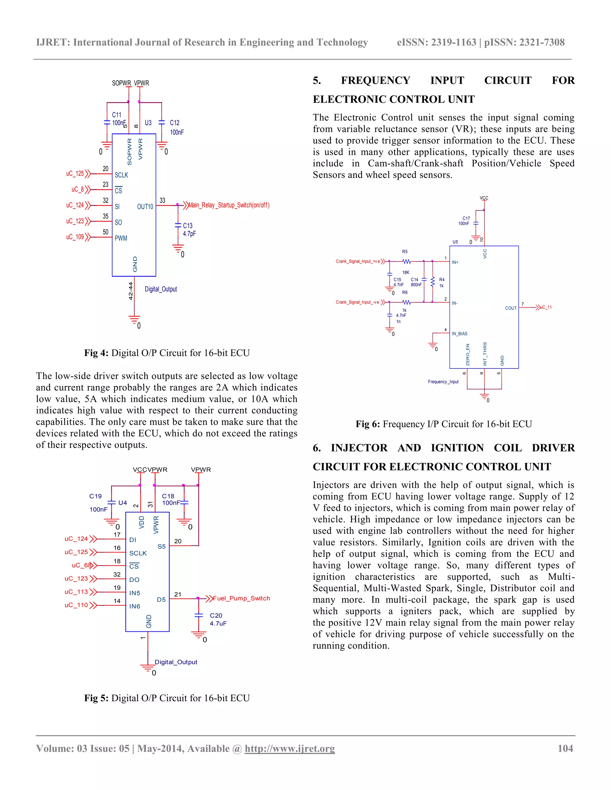 Designs of input and output driver circuits for 16 bit electronic control unit (ecu) and ...