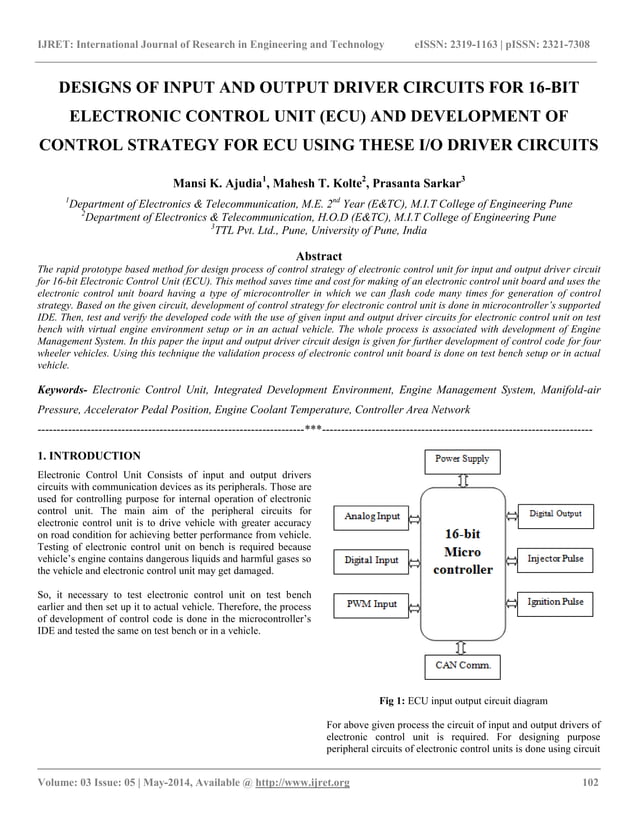 Designs of input and output driver circuits for 16 bit electronic ...