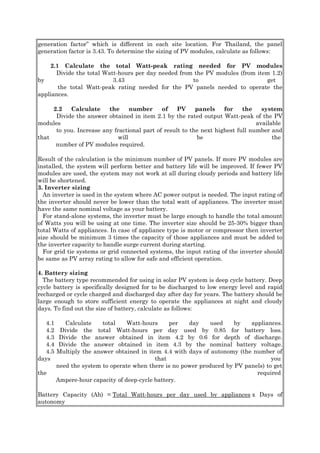 Design solar pv system | PDF