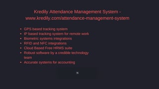 Kredily Attendance Management System | PPT