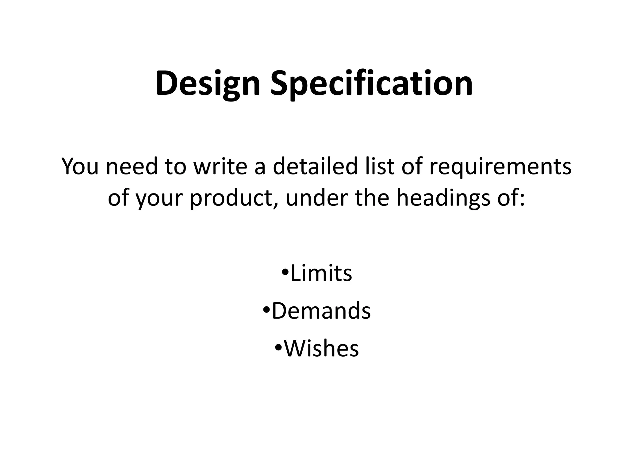 Design specification | PPTX
