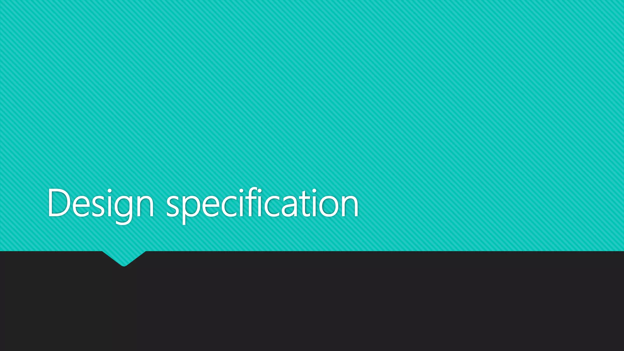Design specification | PPTX
