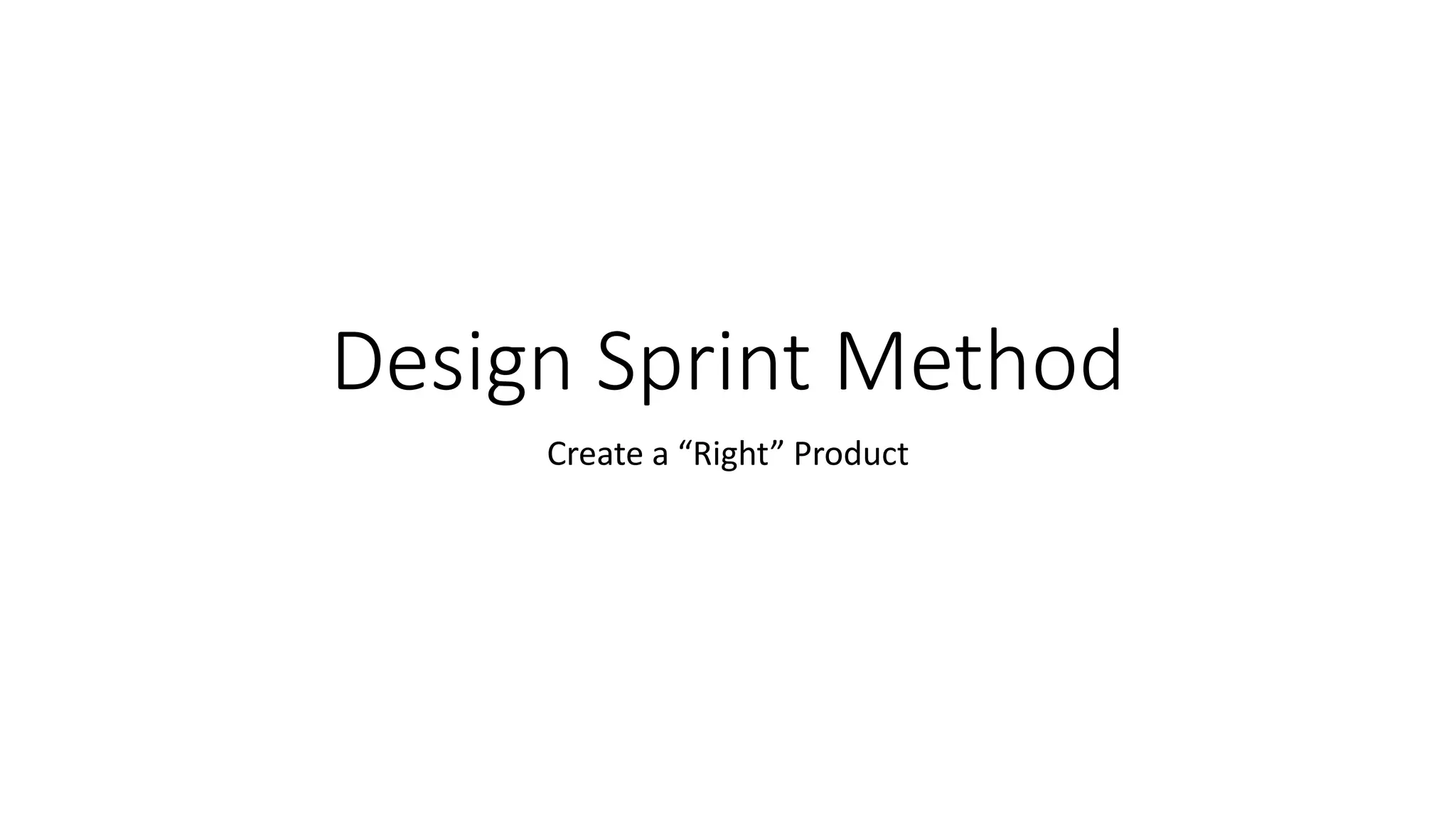 Design Sprint Method | PPTX