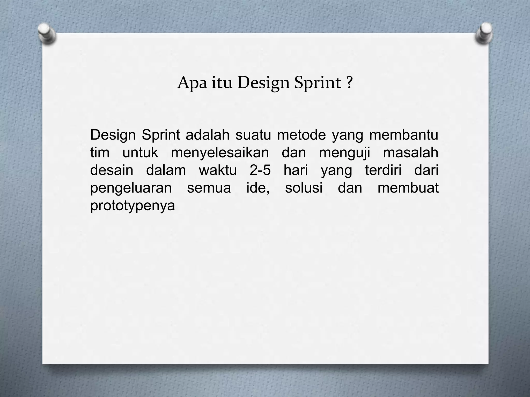 Design sprint | PPTX