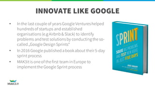 Google Design Sprint - Case-Study by MAK3it | PDF