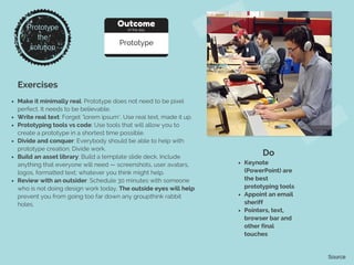 Design sprint info deck | PPT