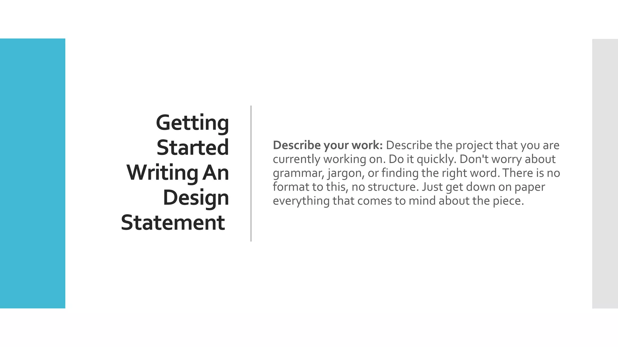 Design statement | PPTX