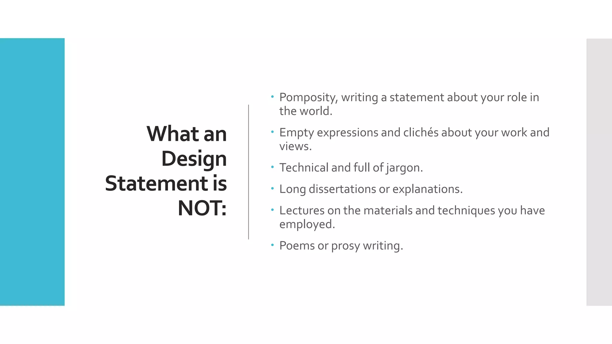 Design statement | PPTX