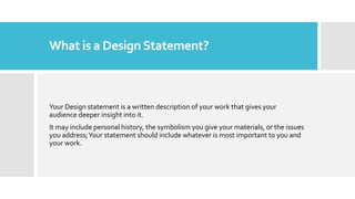 Design statement | PPTX