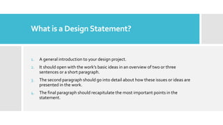 Design statement | PPTX