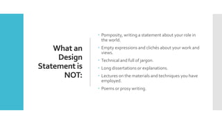 Design statement | PPTX