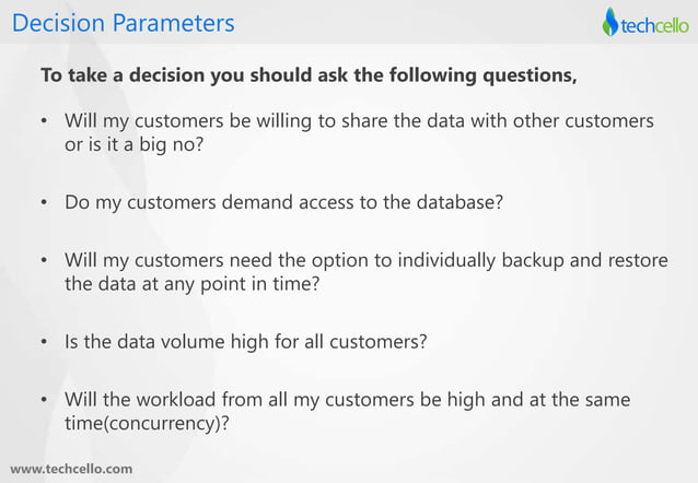 Design Strategy for Data Isolation in SaaS Model | PPT