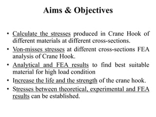 Design stress analysis of crane hook | PPTX