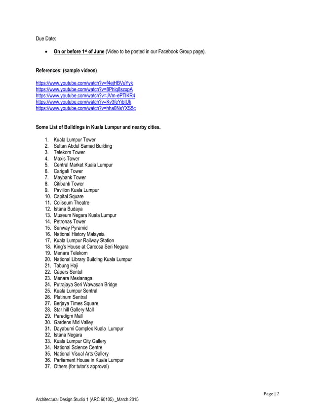 Design studio 1 project 3a brief march 2015_updated | PDF