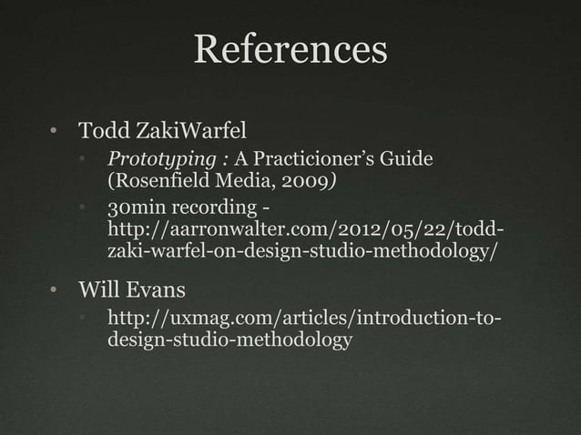 Design Studio Methodology: A quick why and how | PPTX