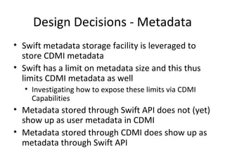 CDMI For Swift | PPT | Computing | Technology & Computing