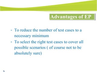 Design Test Case Technique (Equivalence partitioning And Boundary value ...