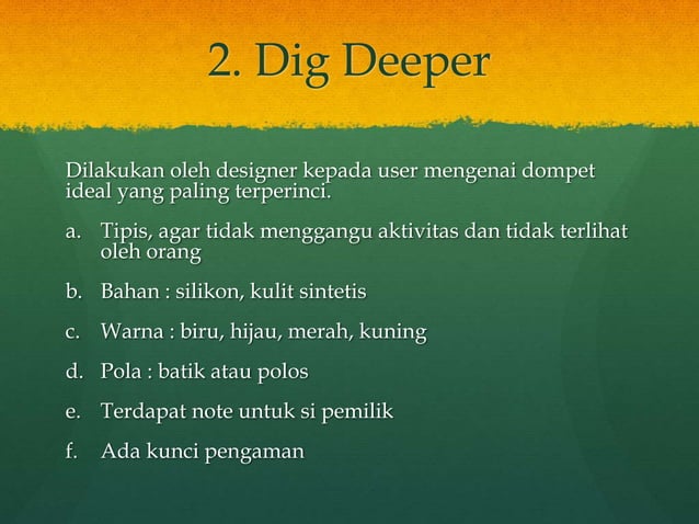 Design the ideal wallet | PPT