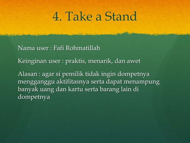 Design the ideal wallet | PPT