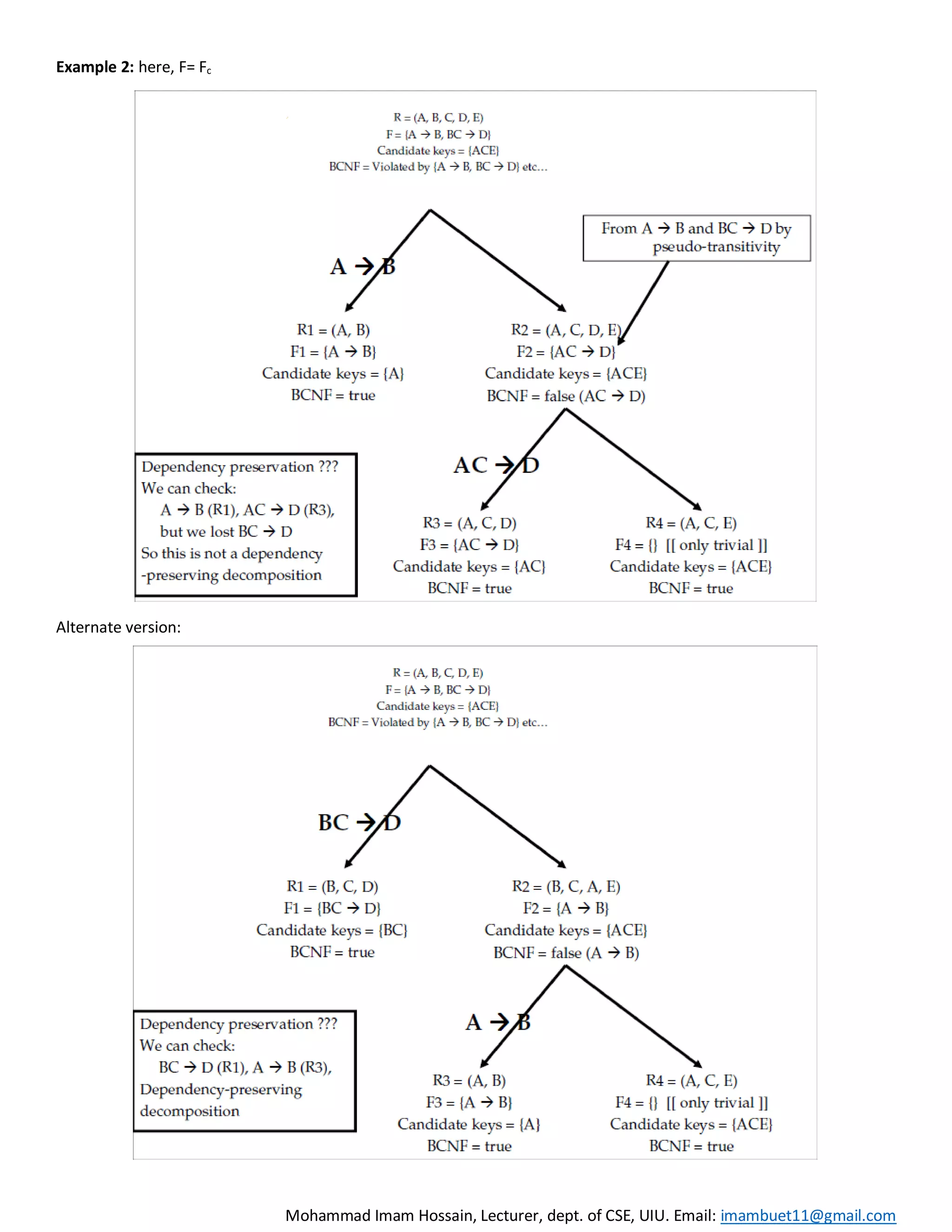 DBMS 12 | Design theory 2 [Normalization 2] | PDF