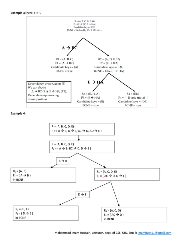 DBMS 12 | Design theory 2 [Normalization 2] | PDF