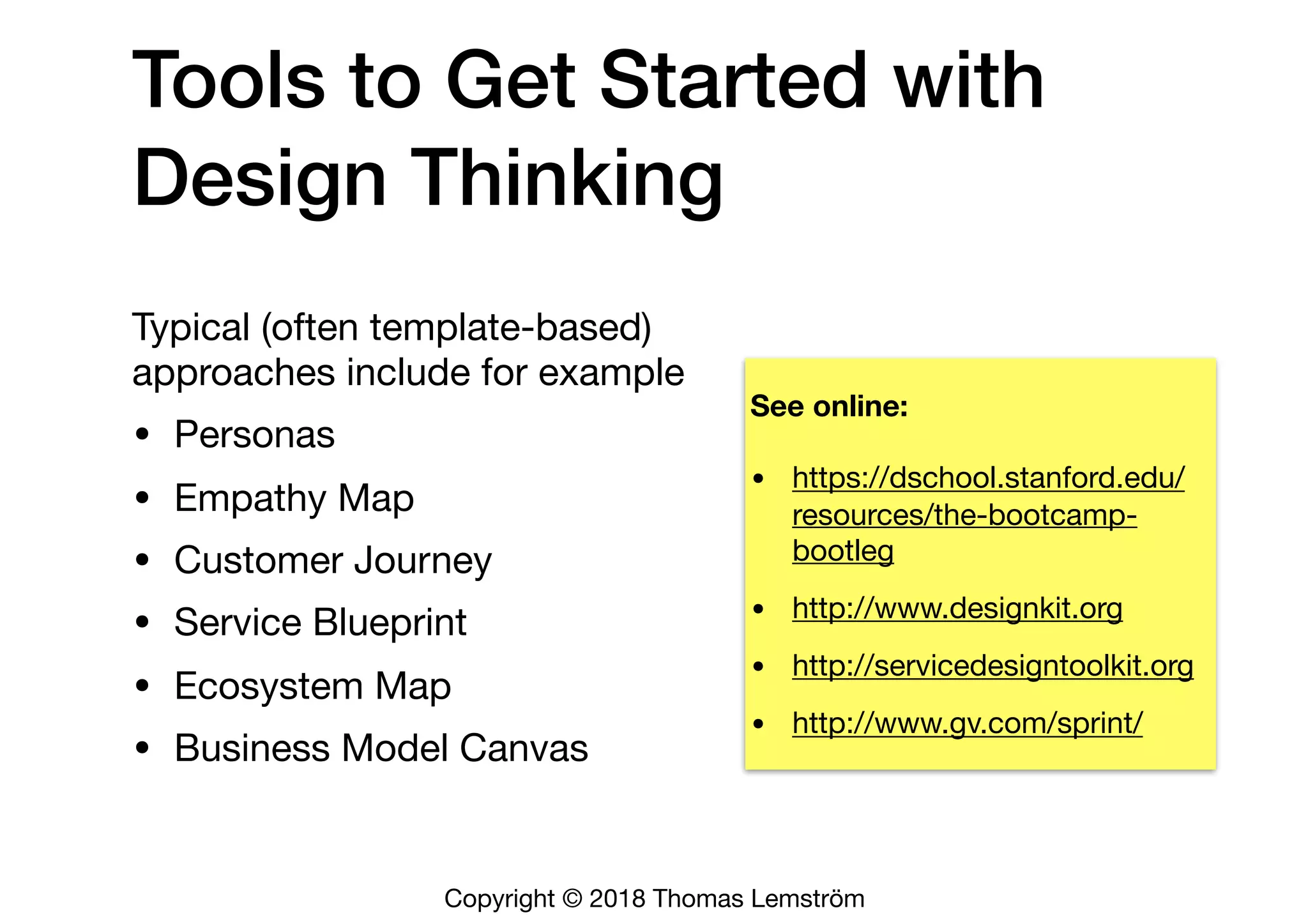 Design Thinking - Thomas Lemström | PPT