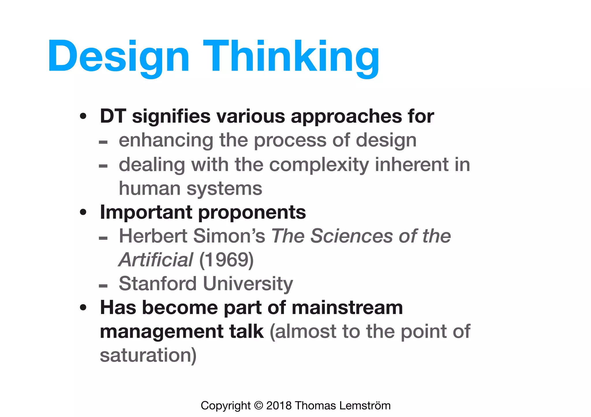 Design Thinking - Thomas Lemström | PPT