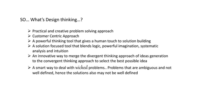 Design Thinking - Entrepreneurship & Innovation | PPTX
