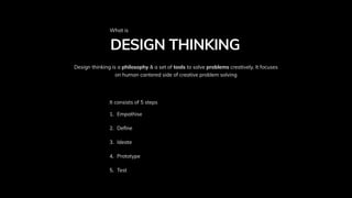 An Intro to Design thinking | PPT