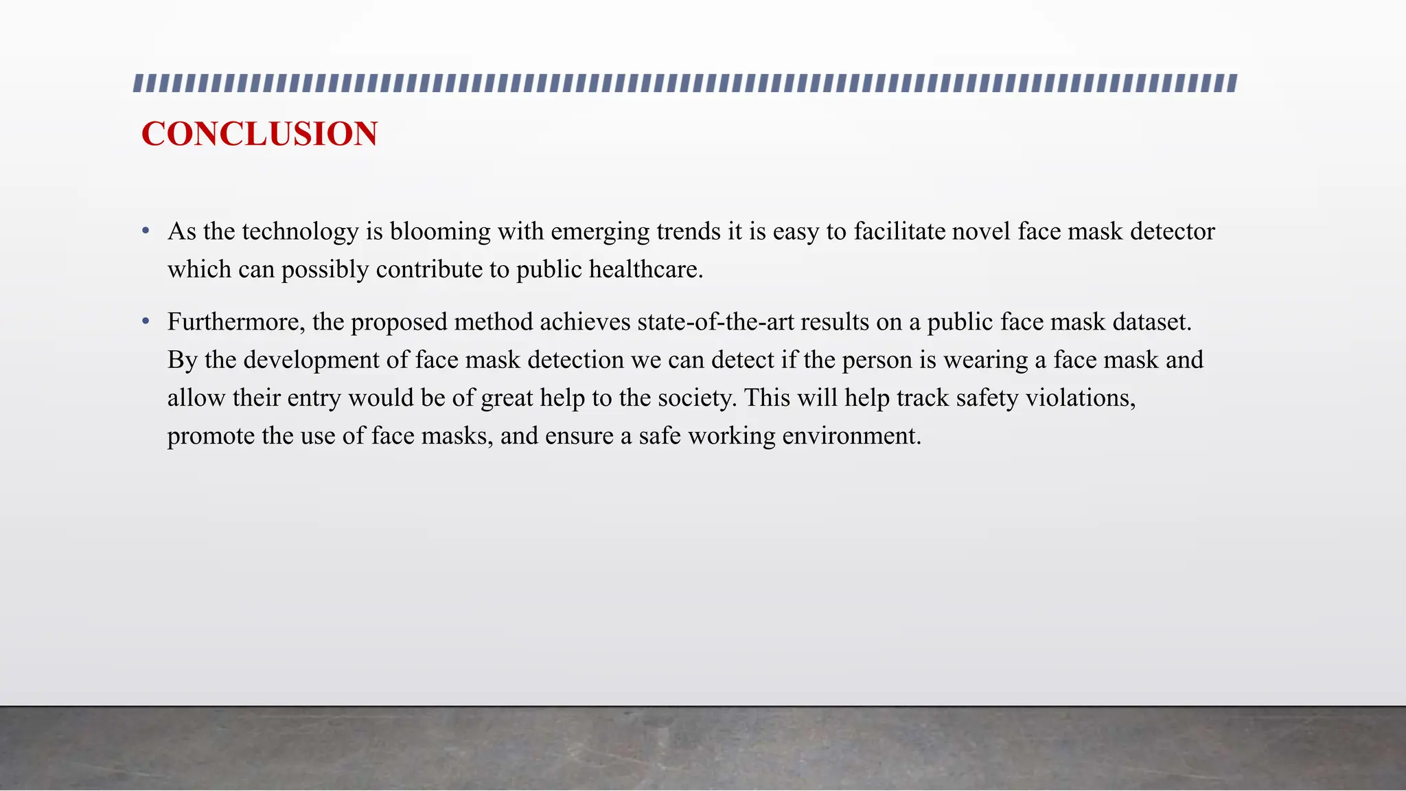 COVID-19 Face Mask Detection System Using Deep Learning" | PPT