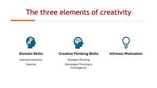 Design thinking: Divergent vs Convergent- Elements of creativity- | PPT